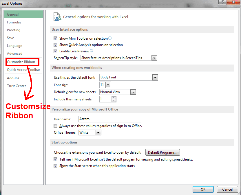 Cara Membuat Menu Dengan Customize Ribbon Di Ms. Excel
